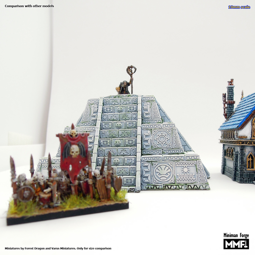 🕍 Reptilians - Big Ziggurat - 10mm・ 3D File for 3D printing・Cults