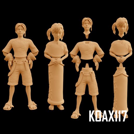 STL file Fable - Hero of Oakvale and Sister (Children) 🚸 ・Model to ...