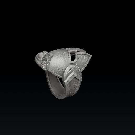 🪖 Warrior Helmet Pendant Ring V2 Collection 3D print model・ 3D File for ...
