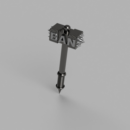 🔨 Mighty Ban Hammer・Free 3D File for ・Cults