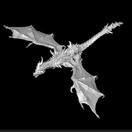🐉 Big Dragon 3D Print - Majestic Fantasy Creature STL - Epic Dragon ...