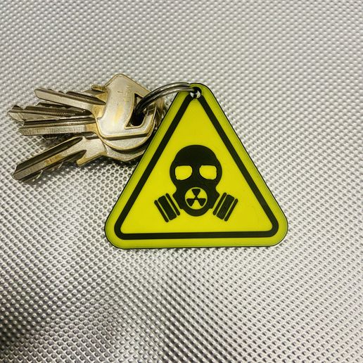 🗝️ toxic/radioactive keychain・ 3MF File for 3D printing・Cults