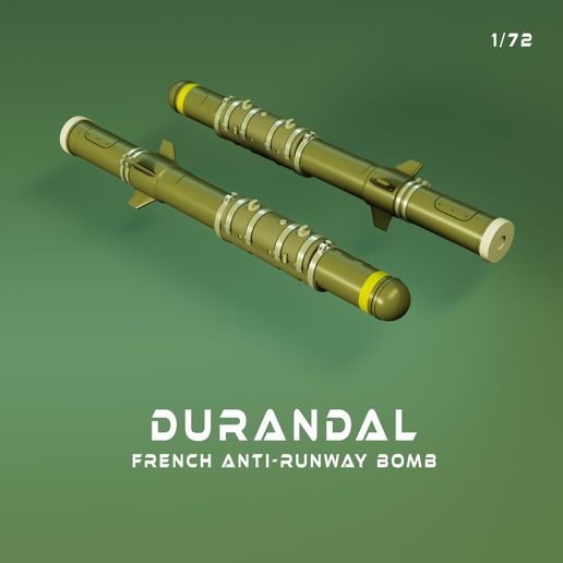 STL file Durandal French anti-runway parachute retarded bomb 🪂 (OBJ)・3D ...