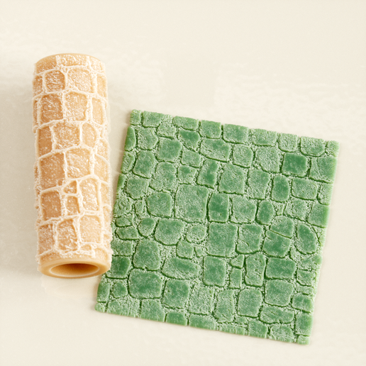 🔧 Cobblestone Flooring Texture Roller・ STL File for 3D printing・Cults