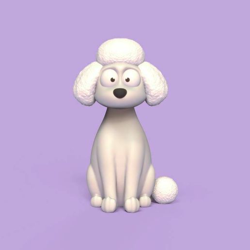 🐩 Cartoon Poodle・Fichier 3D pour ・Cults