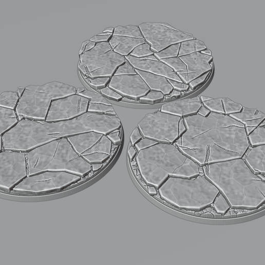 🔨 3x 130mm base with broken marble ground (+toppers)・ STL File for 3D ...