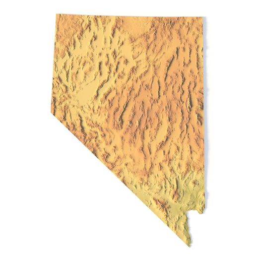 🗺️ Nevada Topographic Map – 3D Model for 3D Printing & CNC Carving・ 3D ...