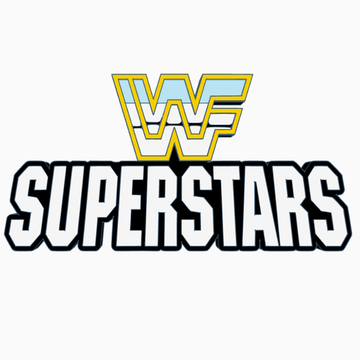 🤼 WWF SUPERSTARS (CLASSIC LOGO) Logo Display by MANIACMANCAVE3D・ STL ...