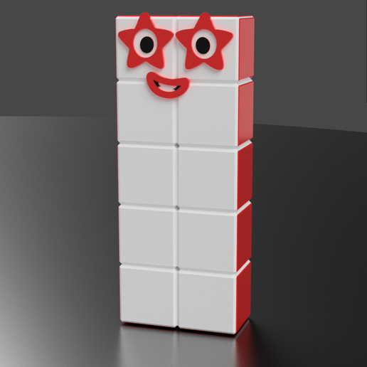 3D file Number Blocks 6.7.8.9.10 Numberblocks can be snapped into place ...