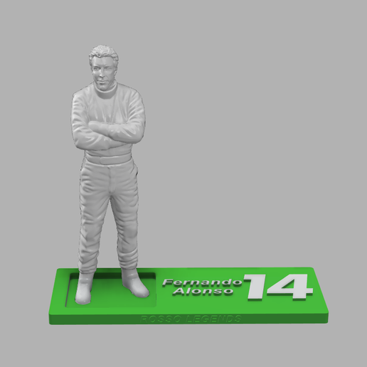 STL file Fernando Alonso F1 Driver 🌆 ・3D printer design to download・Cults
