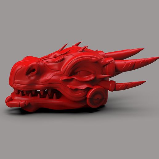 STL file Robot Dragon Head 🤖 ・Model to download and 3D print・Cults