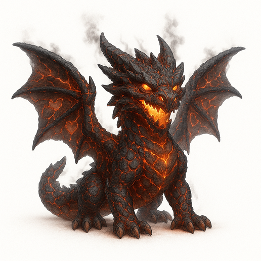 dragon logo 3d fire