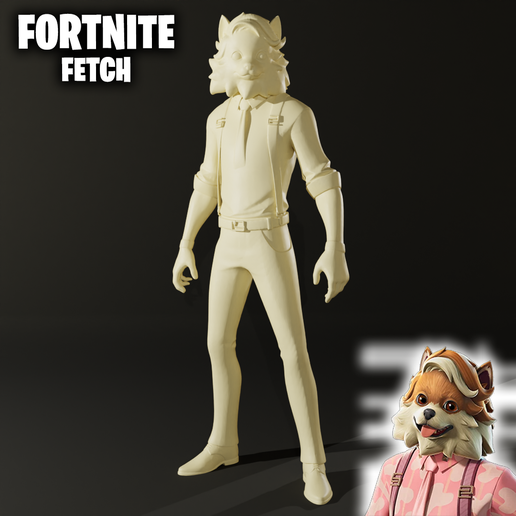 STL file Fetch Inspired SKIN FORTNITE FIGURE ・Template to download and ...