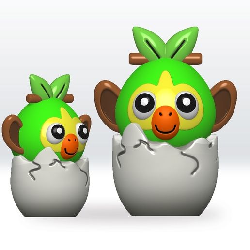 🐉 Pokemon Grookey Egg STL file 3D Model Fanart Character・ STL File for ...