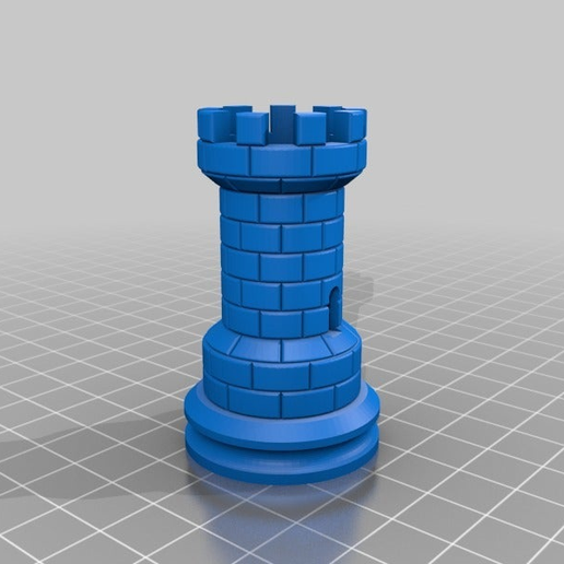 ♟️ Chess Rook with stairs FIXED・Free STL File for ・Cults