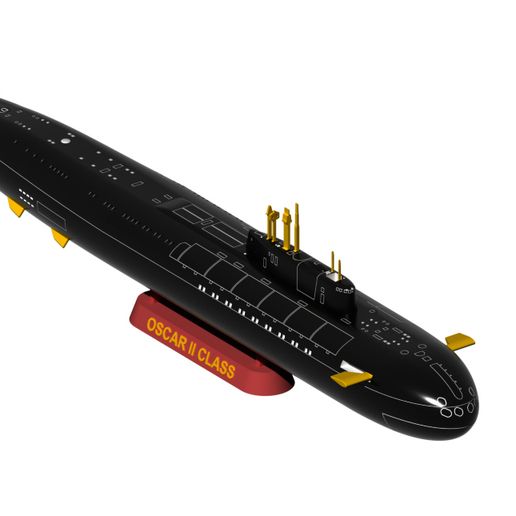 ⛵ OSCAR II CLASS SOVIET SUBMARINE Project 949A ANTEY 1-350・ 3D File for ...