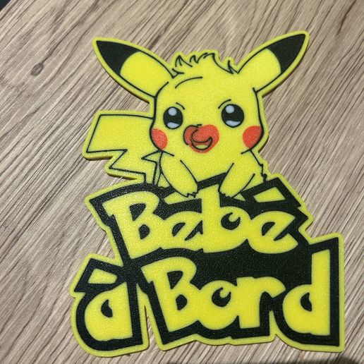 🐉 pikachu plate on board・Free 3MF File for 3D printing・Cults