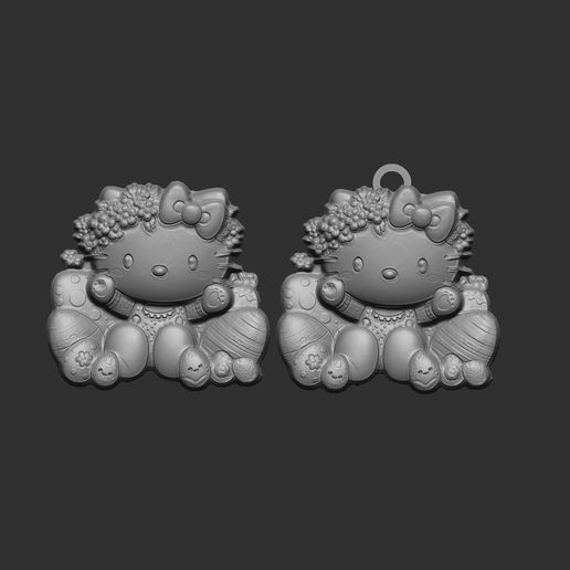 👋 hello kitty easter decor・ STL File for 3D printing and CNC machining ...