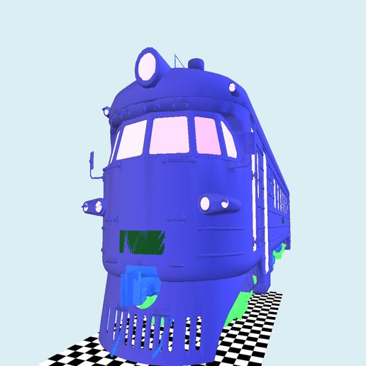 3D printing Russian train ER1 / ER2 head car 62-13 (SCALE 1/87)・Cults