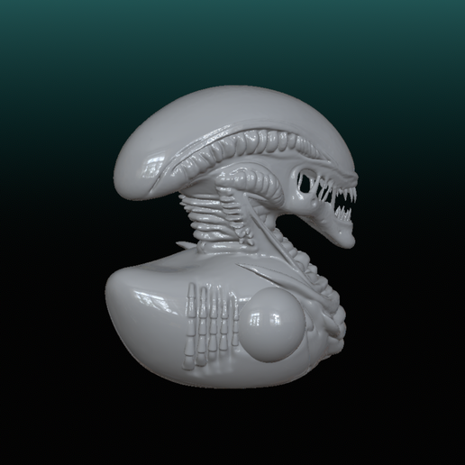 STL file Alien: Neomorph (Neoduck) 👽 ・3D printable model to download・Cults