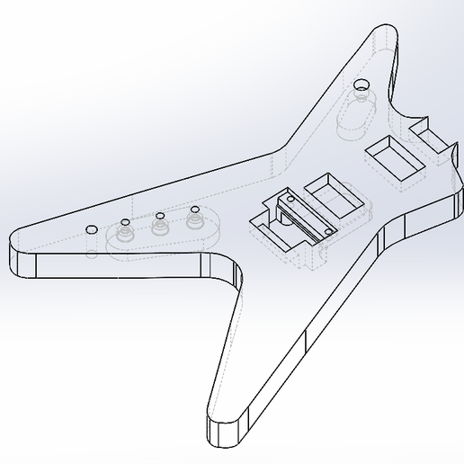 ⬅️ Left Handed Dean ML Style Guitar Body | SolidWorks CAD Model | DIY ...