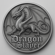 🐉 Dragon Slayer Fantasy Dragon Coin Token・ STL File for 3D printing・Cults
