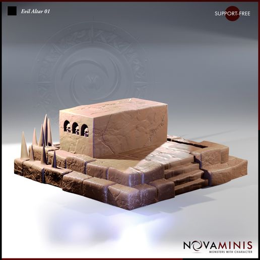 3D file Evil Altar 01 🎲 ・Design to download and 3D print・Cults