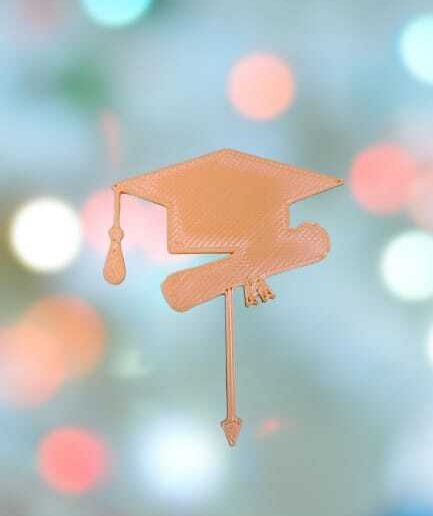 STL file Graduation Hat with Diploma Cup Cake Topper Commercial Use 🎓 ...