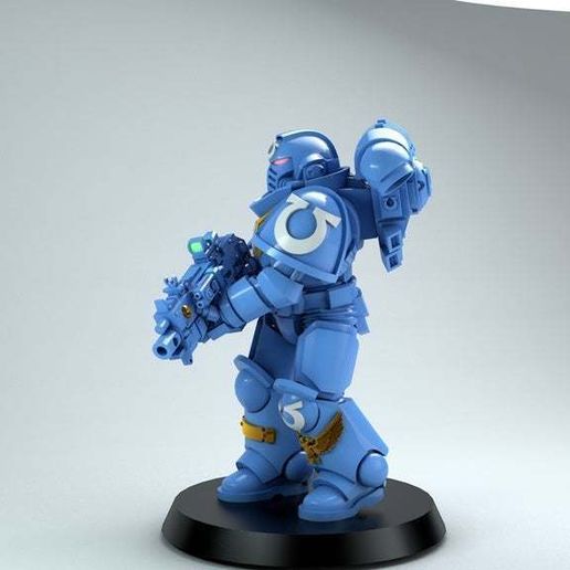 🪖 MK10 Helmet Ultramarines relief sticker・Free STL File for ・Cults