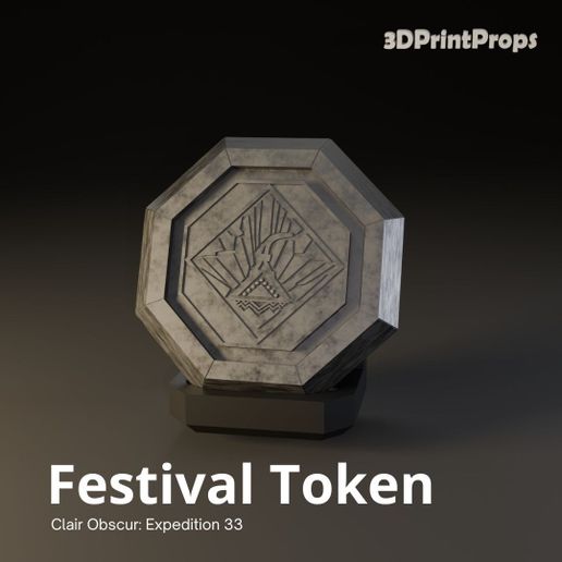 👾 Festival Token from Expedition・ STL File for 3D printing・Cults