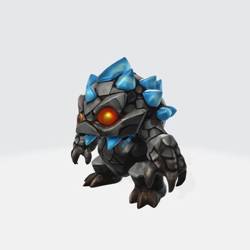 🔮 Stone Beast with Crystal Spikes・ 3D File for 3D printing, Papercraft ...
