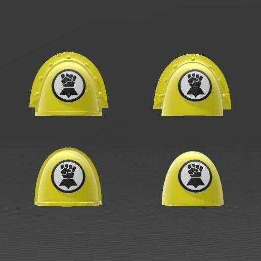 🎲 Imperial Fists shoulder pads "Fummelfinger" edition・Free 3D File for ...