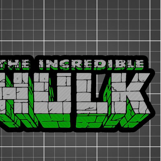 👹 THE INCREDIBLE HULK MARVEL LOGO DISPLAY BY AM-MEDIA.BIZ・ STL File for ...