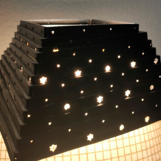 🔦 Print in Place Folding-Collapsing Lamp Star Pattern・Free STL File for ...