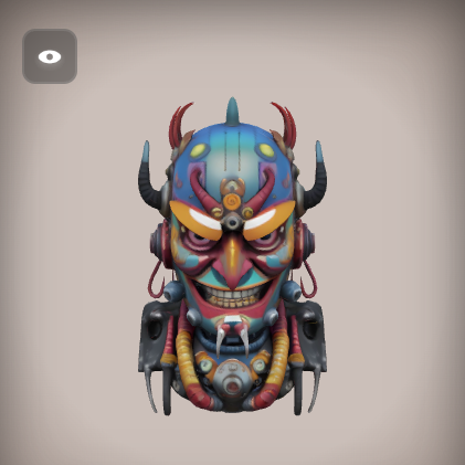 3D file Cybernetic demon mask. 🪖 ・Design to download and 3D print・Cults