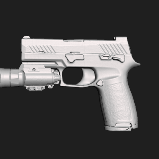 STL file Sig Sauer P320 M18 Surefire XH 35 Real Size Scan 3D Gun Mold 🩻 ・3D print model to ...