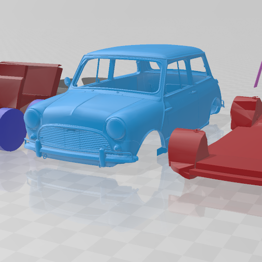 3D file Mini Cooper S 1965 - Separate Parts STL Model 🚗 ・3D printing ...