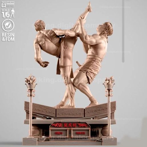 🎬 STL Premium - Frank Dux vs Chong Li Diorama - Bloodsport Movie・ 3D ...