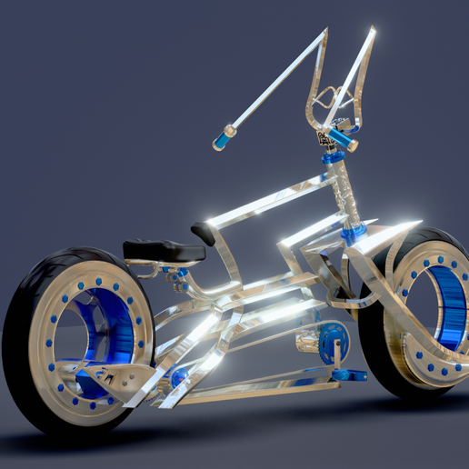 3D file Chrome bike custom 🦸 ・3D printer design to download・Cults
