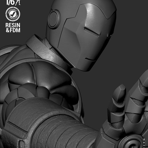 👨 WICKED MARVEL IRON MAN SCULPTURE : TESTED AND READY FOR 3D PRINTING ...