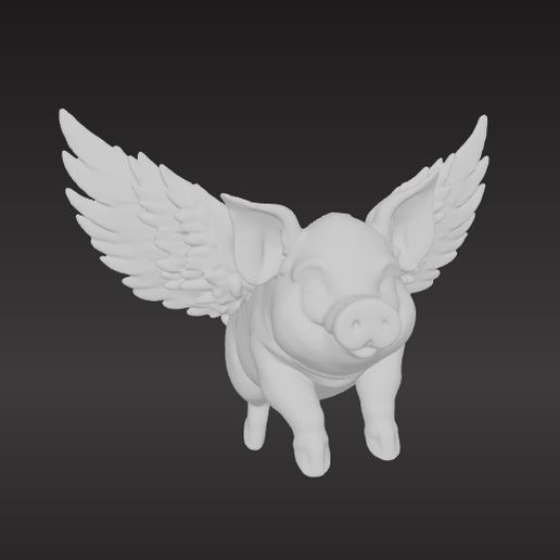 🐖 Flying pig・ STL File for 3D printing・Cults