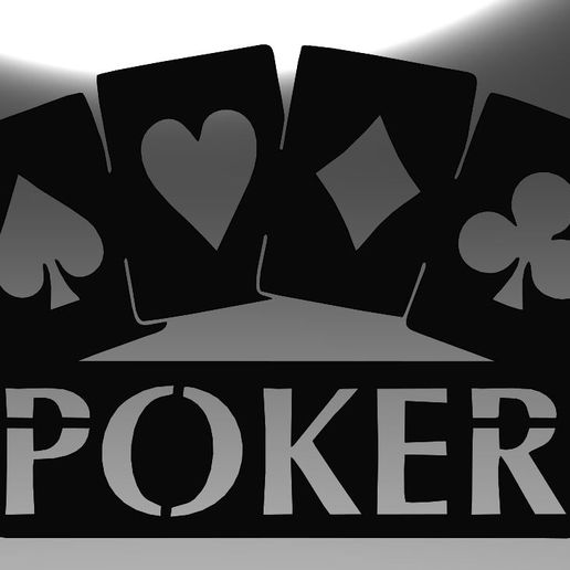 🃏 poker picture. wall poker, 2d art poker, line art poker・ STL File for ...