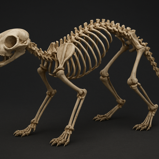 🐱 3D Cat Skeleton Sculpture・ STL File for 3D printing・Cults