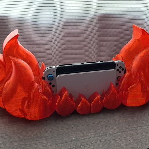 🔥 Nintendo Switch Red Fire Flames Theme Dock Stand・ STL File for 3D ...