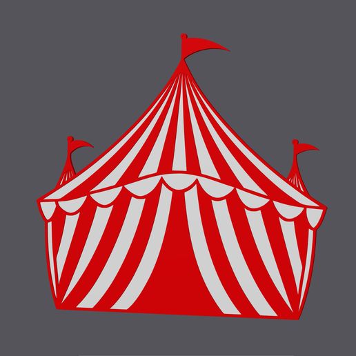 STL file Circus - Wall Art 🎪 (3MF)・3D printing model to download・Cults