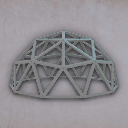 ⚔ Sci-fi Geodesic Dome Structure・Free STL File for 3D printing・Cults