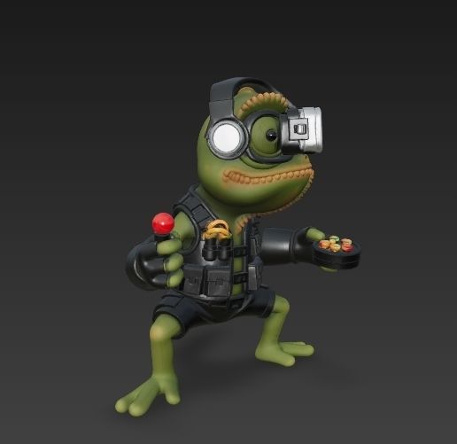 🦸 VR Chameleon Figure・ STL File for 3D printing・Cults
