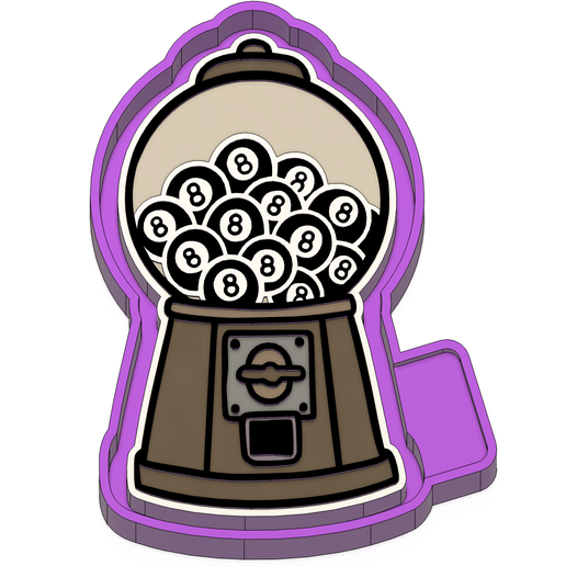 🪔 Ball 8 Gumball Machine Freshie STL Mold Housing・ STL File for 3D ...