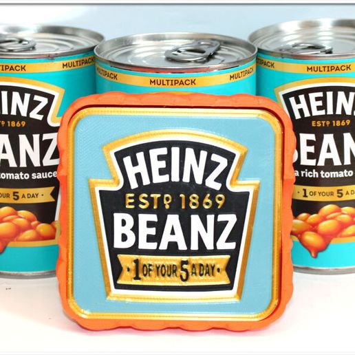 🍹 Heinz Beanz Coasters・ STL File for 3D printing・Cults
