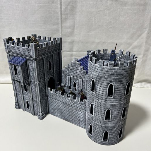 🎲 Tabletop modular castle complete including wall ends tower towers ...